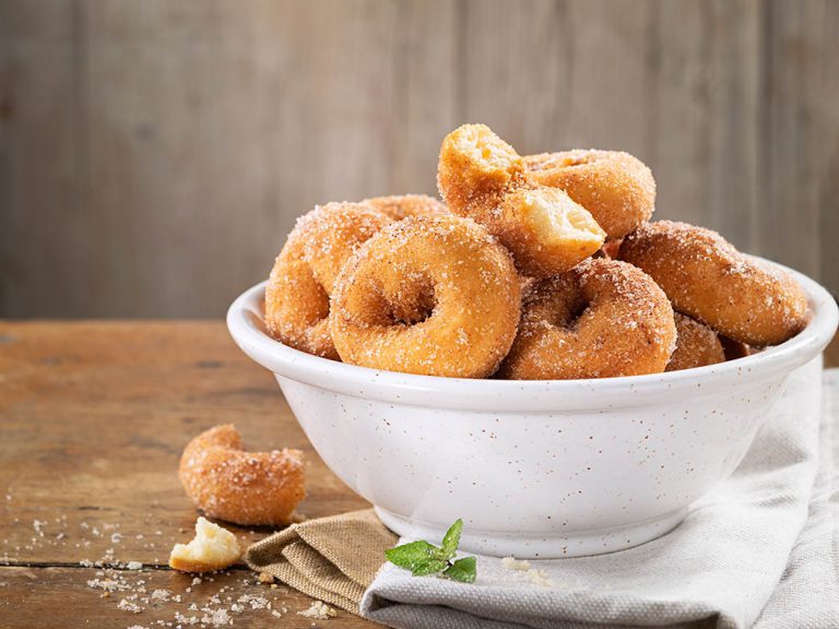 Mini sugared cinnamon donuts - Good in Every Grain