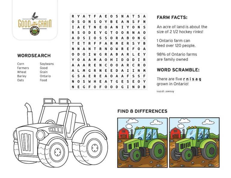 Early finisher activities - Good in Every Grain